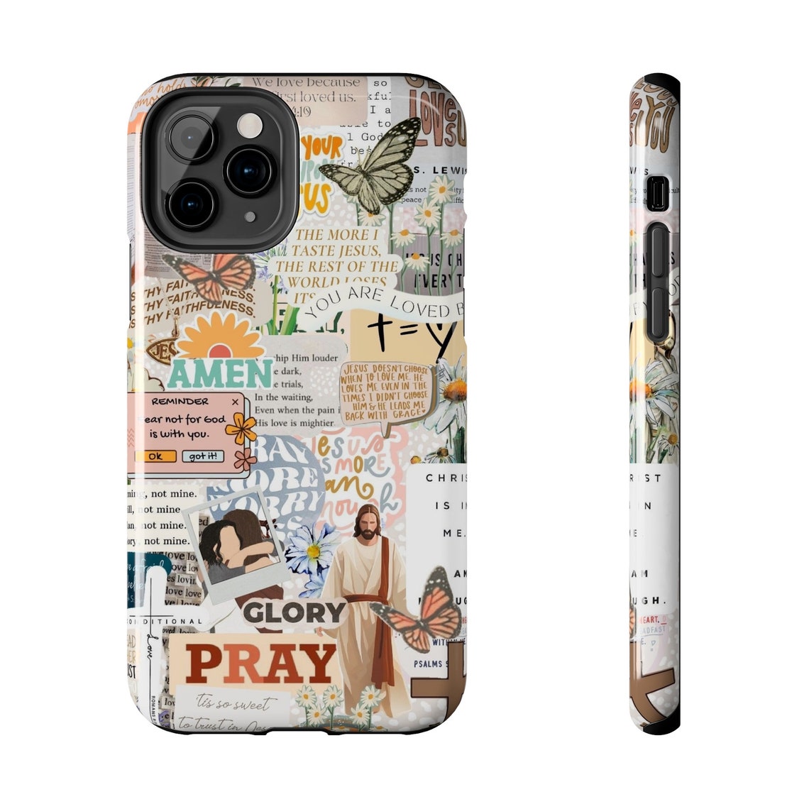 Christian Collage Phone Case, Jesus Phone Case, Religious Gift, iPhone ...