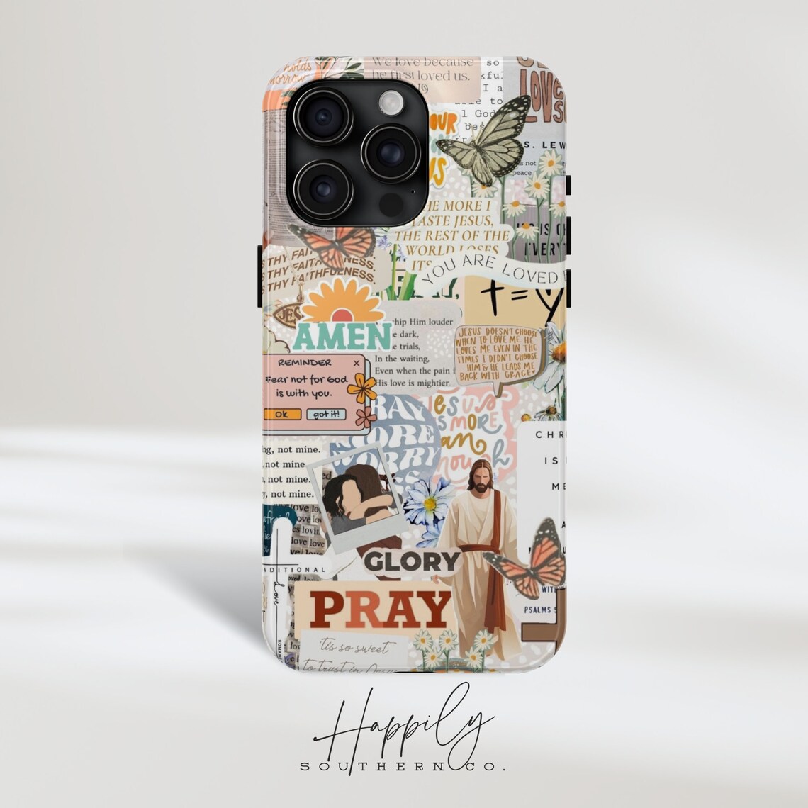 Christian Collage Phone Case, Jesus Phone Case, Religious Gift, iPhone ...