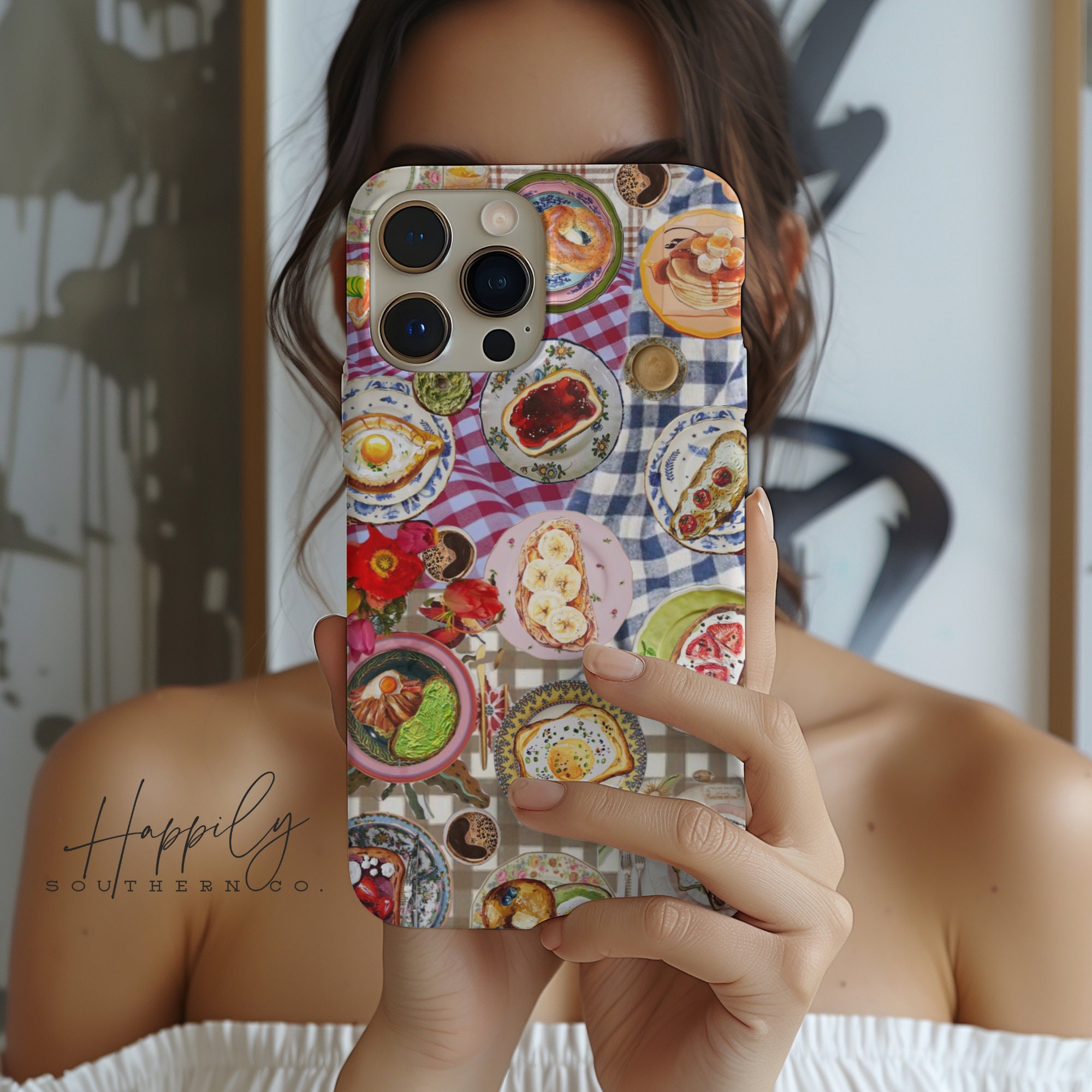 Picnic Table Collage Phone Case, Avocado Toast Phone Case, iPhone 15 14 ...