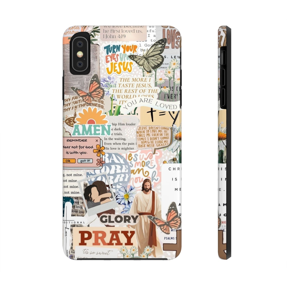 Christian Collage Phone Case, Jesus Phone Case, Religious Gift, iPhone ...