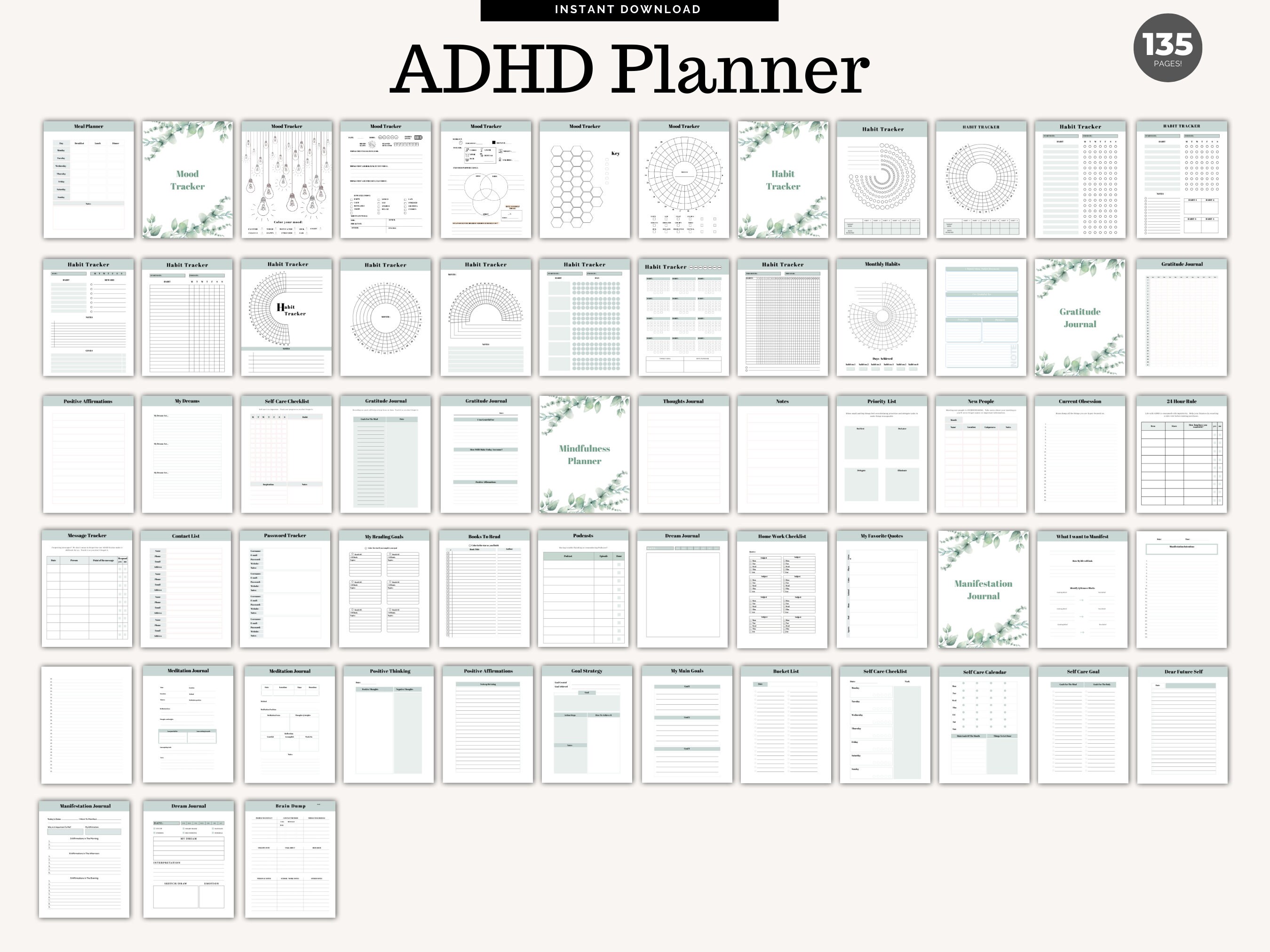 ADHD Planner Adhd Adhd Planner Printable Adhd Journal Adhd - Etsy
