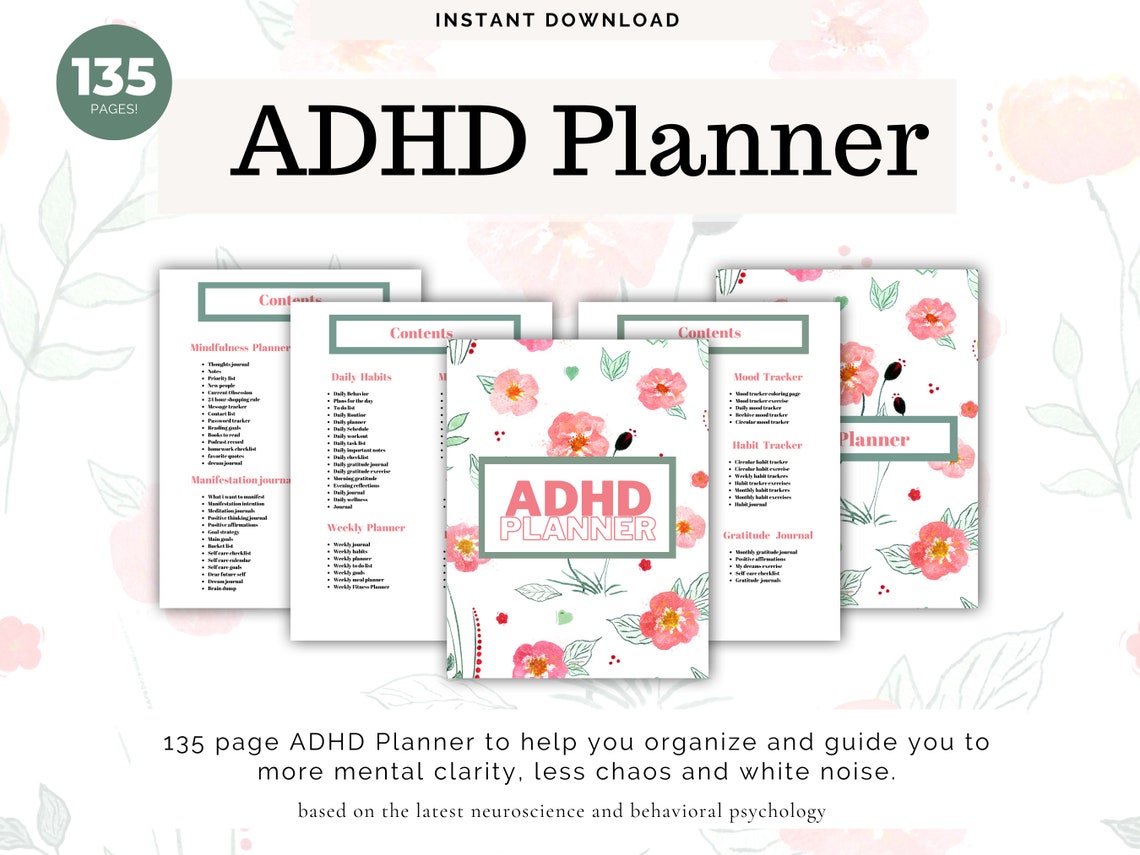 ADHD Planner Adhd Adhd Planner Printable Adhd Journal Adhd - Etsy