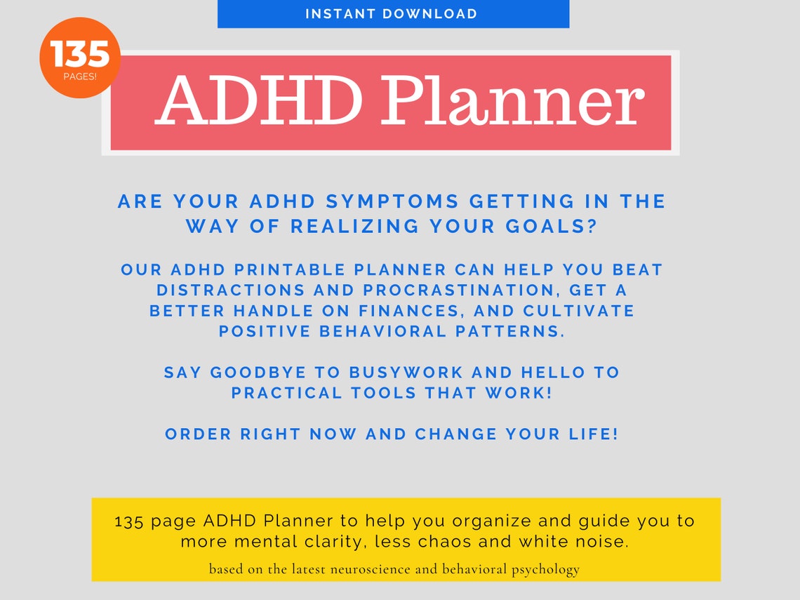 ADHD Planner, Adhd Goal Setting, Adhd Resources, Adhd Planner Adults ...
