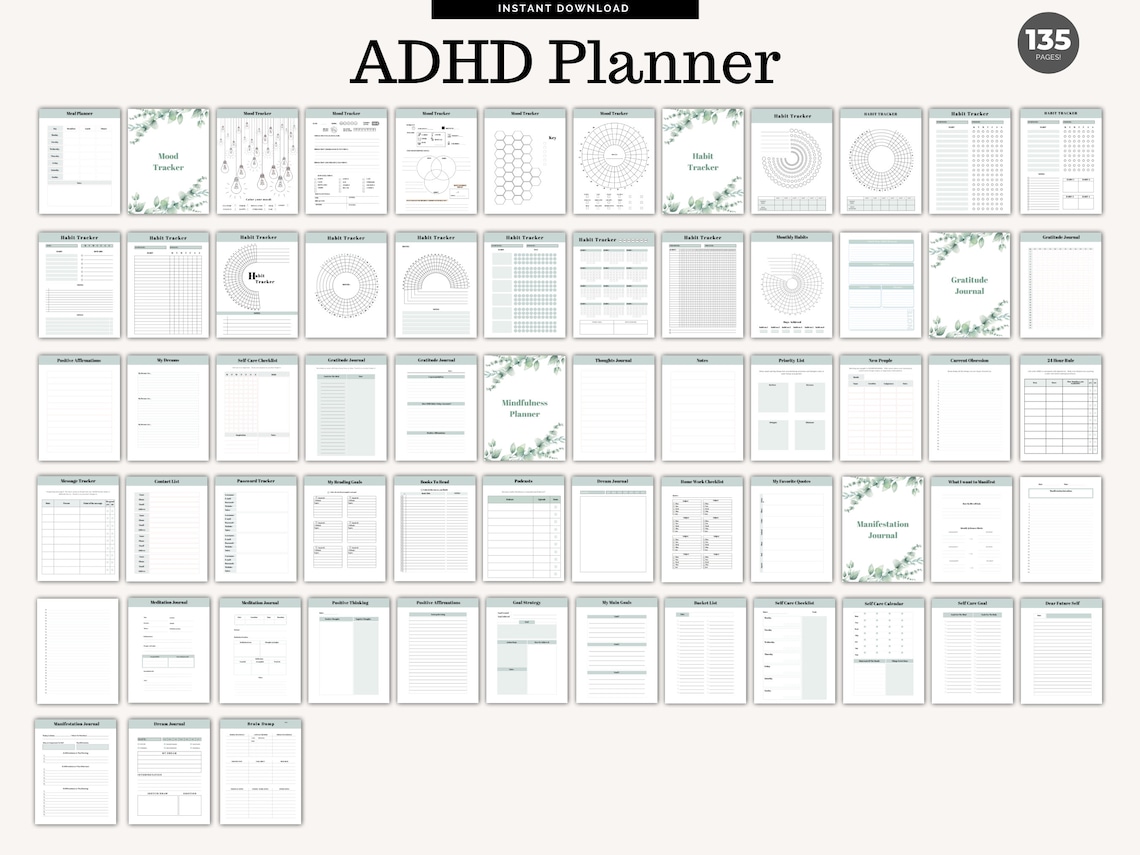 ADHD Planner, Adhd Goal Setting, Adhd Resources, Adhd Planner Adults ...