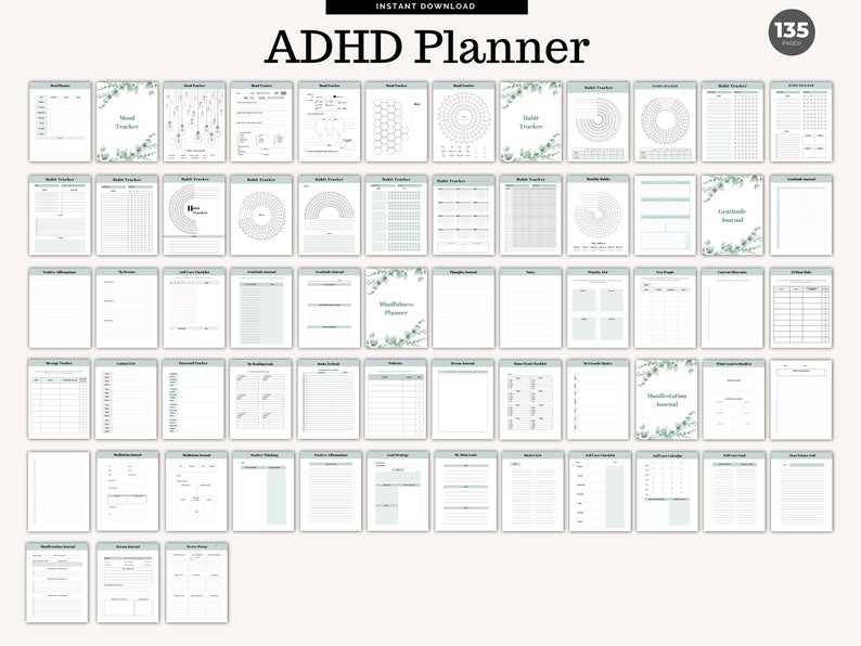ADHD Planner, Adhd Planner Printable, ADHD, ADHD Digital Planner, Adhd ...