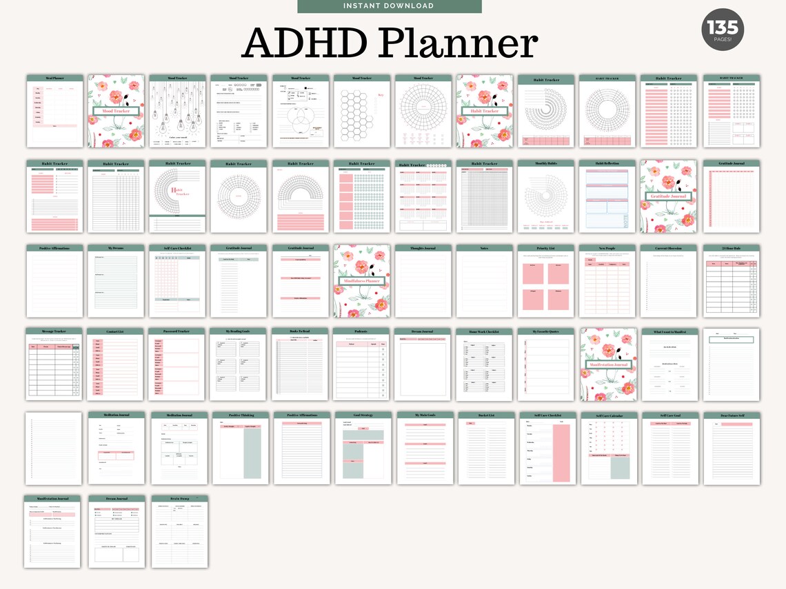ADHD Planner Adhd Adhd Planner Printable Adhd Journal Adhd - Etsy
