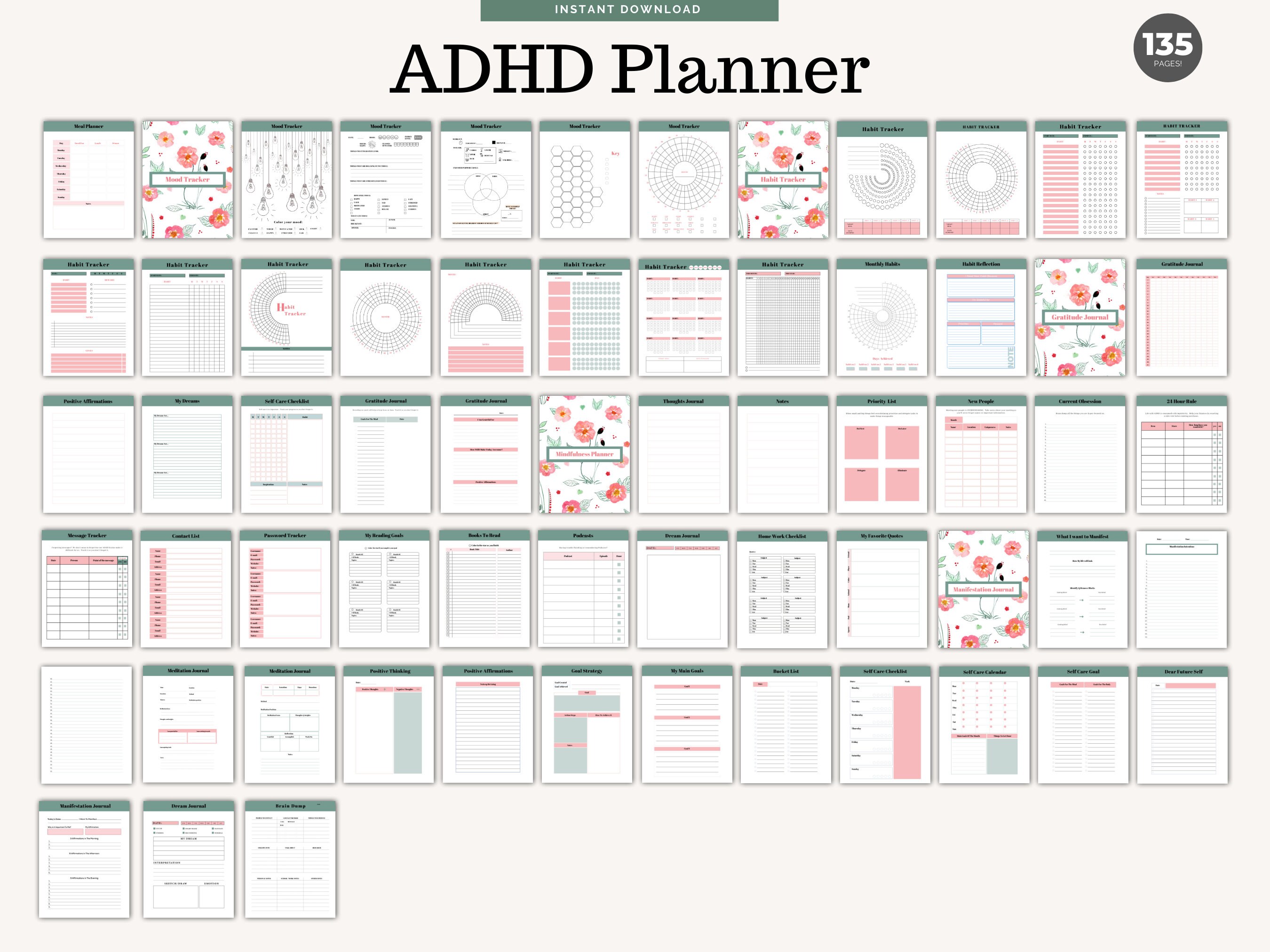 ADHD Planner Adhd Adhd Planner Printable Adhd Journal Adhd - Etsy