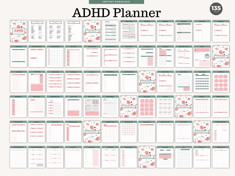 ADHD Planner Adhd Adhd Planner Printable Adhd Journal Adhd - Etsy