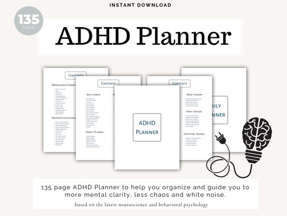 ADHD Planner Adhd Goal Setting Adhd Resources Adhd Planner - Etsy