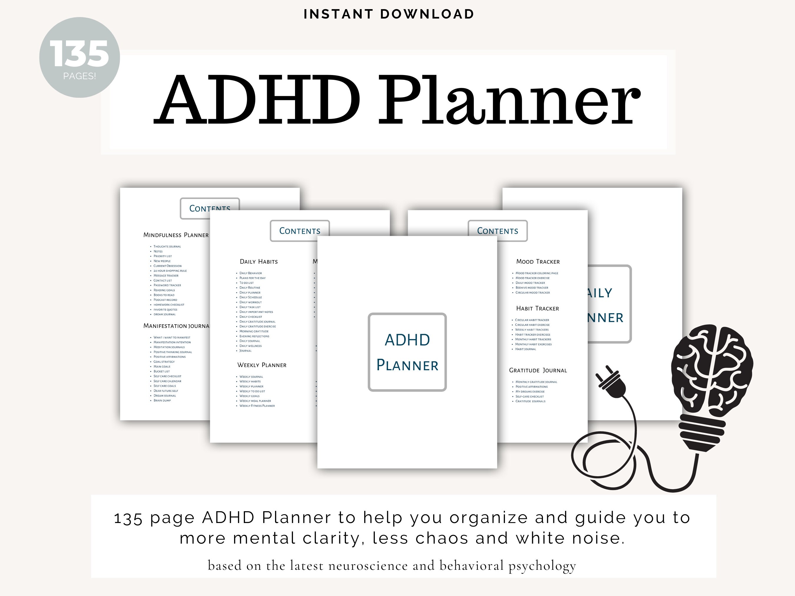 ADHD Planner, Adhd Goal Setting, Adhd Resources, Adhd Planner Adults ...