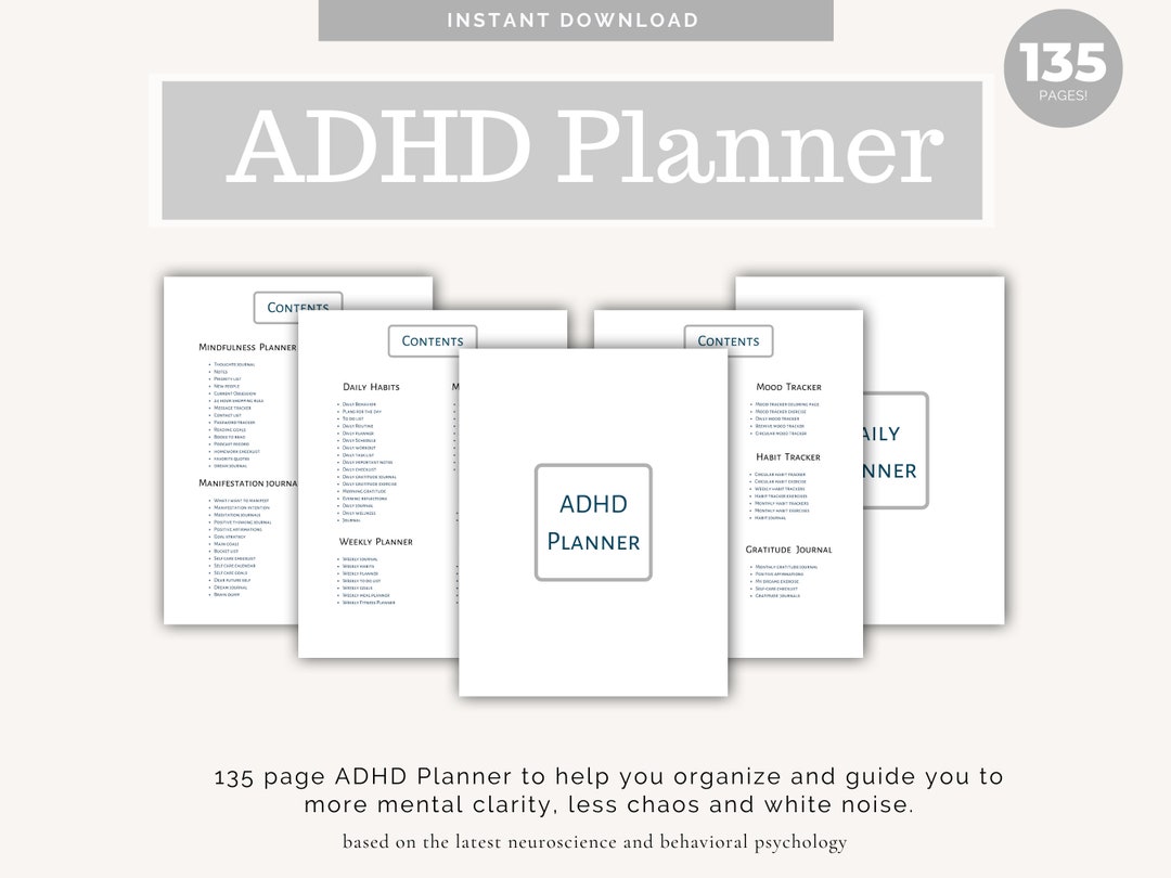 ADHD Planner, Adhd Goal Setting, Adhd Resources, Adhd Planner Adults ...