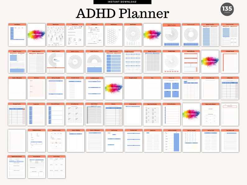 ADHD, ADHD Planner, Adhd Planner Printable, ADHD, Adhd Daily Planner ...