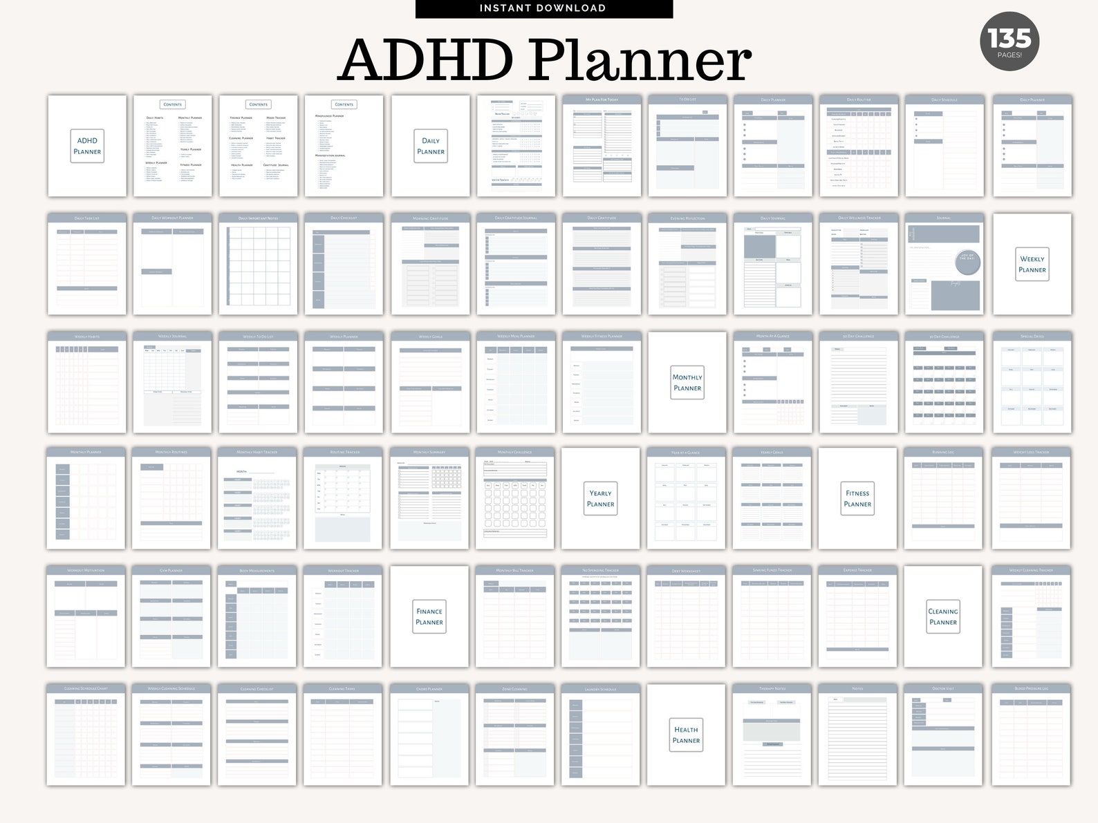 ADHD Planner, Adhd Goal Setting, Adhd Resources, Adhd Planner Adults ...