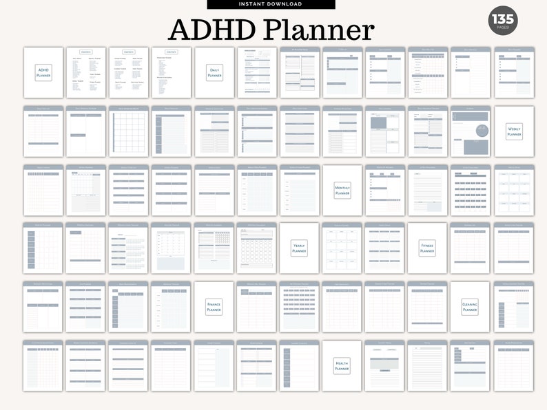 ADHD Planner, Adhd Goal Setting, Adhd Resources, Adhd Planner Adults ...