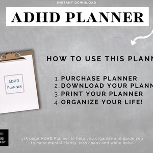 ADHD Planner, Adhd Goal Setting, Adhd Resources, Adhd Planner Adults ...