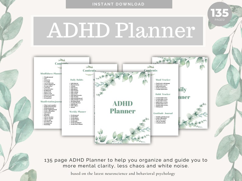 ADHD Planner, Adhd Goal Setting, Adhd Resources, Adhd Planner Adults ...