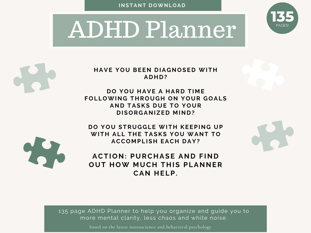 ADHD Planner, Adhd Goal Setting, Adhd Resources, Adhd Planner Adults ...