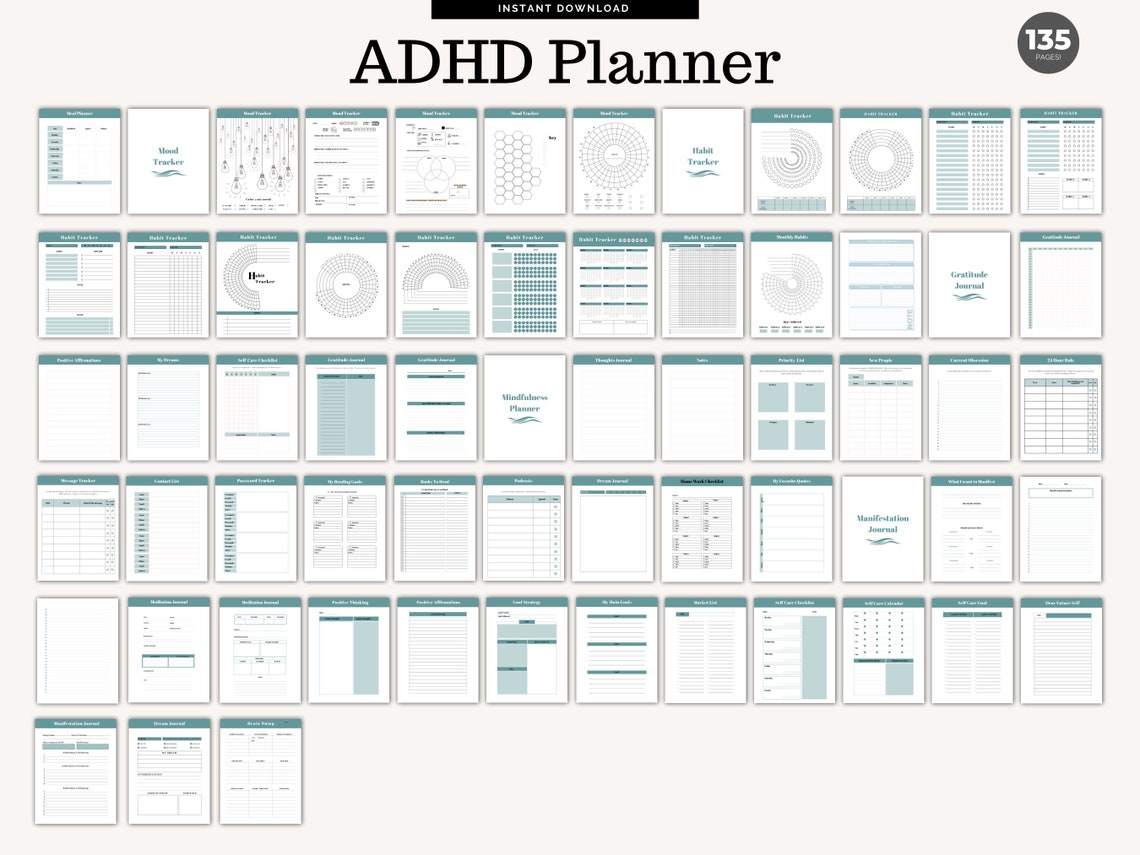Adhd Planner, Adhd Planner Printable, ADHD, Adhd in Women, ADHD Adult ...