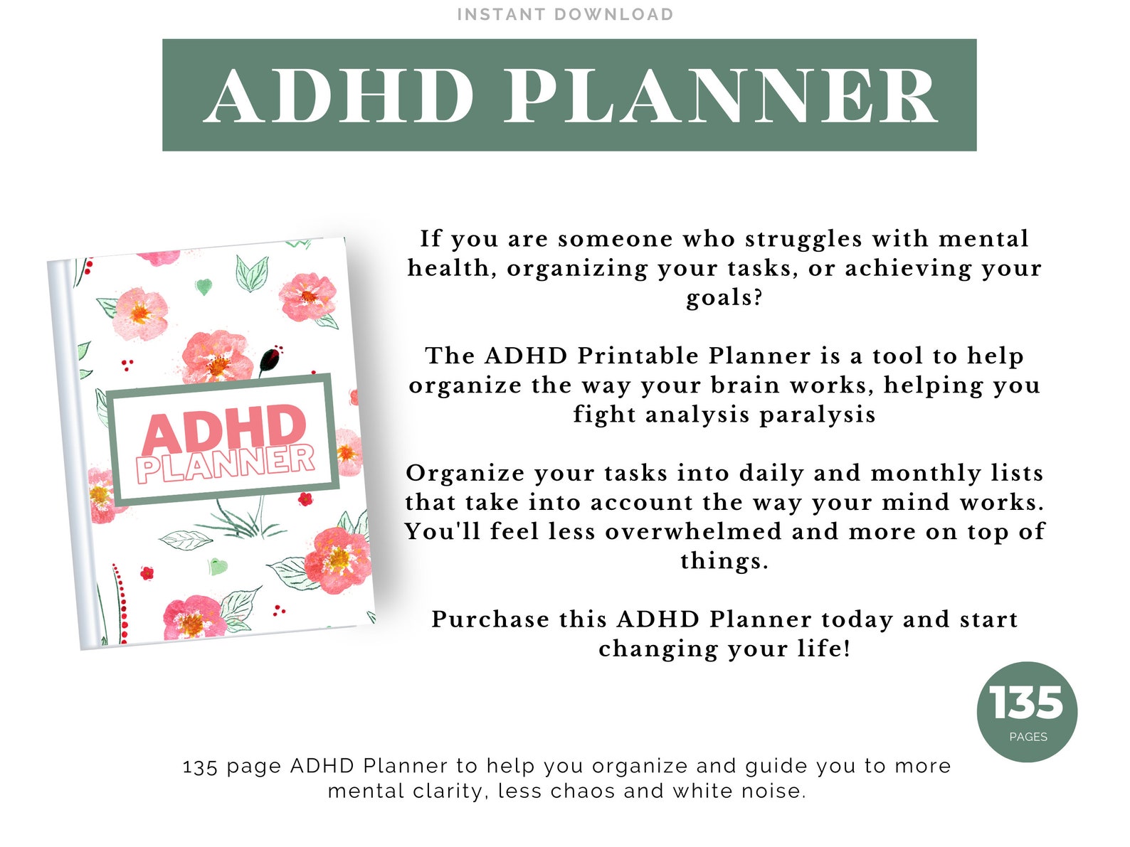 ADHD Planner Adhd Adhd Planner Printable Adhd Journal Adhd - Etsy
