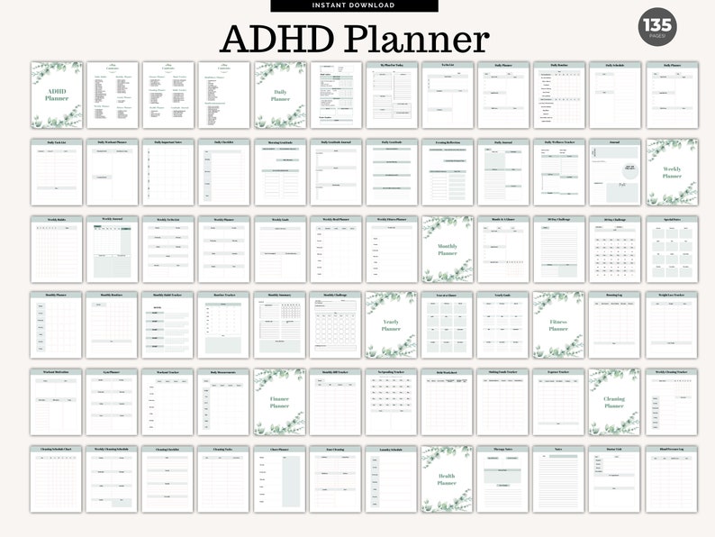 ADHD Planner, Adhd Goal Setting, Adhd Resources, Adhd Planner Adults ...