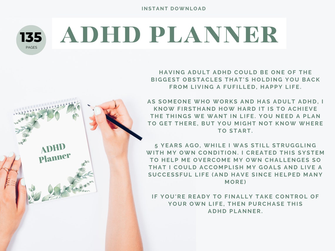 ADHD Planner Adhd Planner Printable ADHD ADHD Digital - Etsy