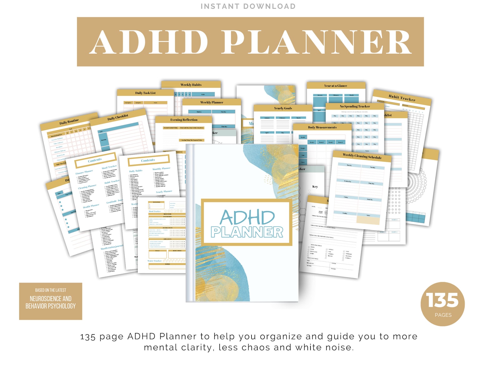 ADHD Planner, Adhd Planner Printable, ADHD, ADHD Digital Planner, Adhd ...