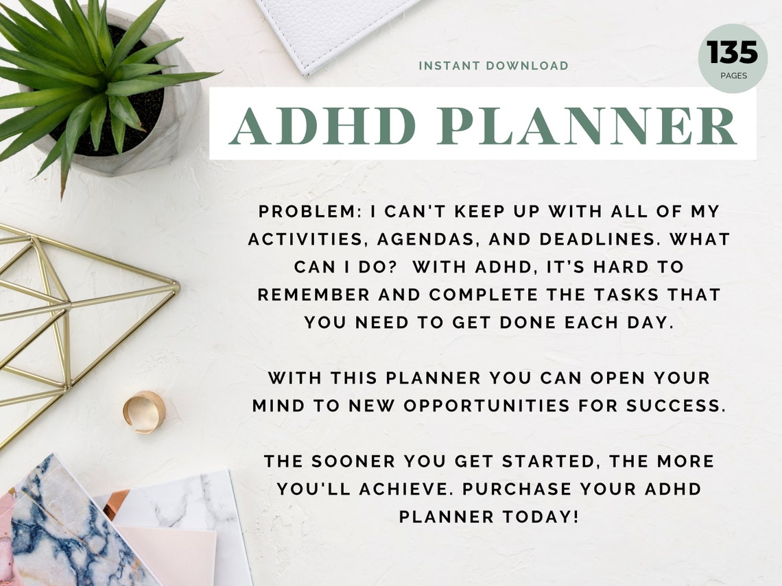 ADHD Planner Adhd Adhd Planner Printable Adhd Journal Adhd - Etsy