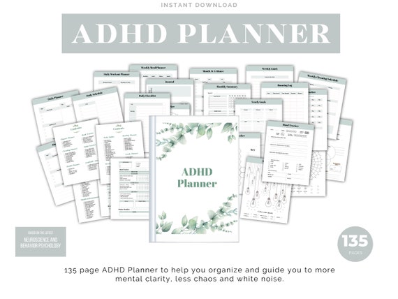 ADHD Planner Adhd Goal Setting Adhd Resources Adhd Planner - Etsy