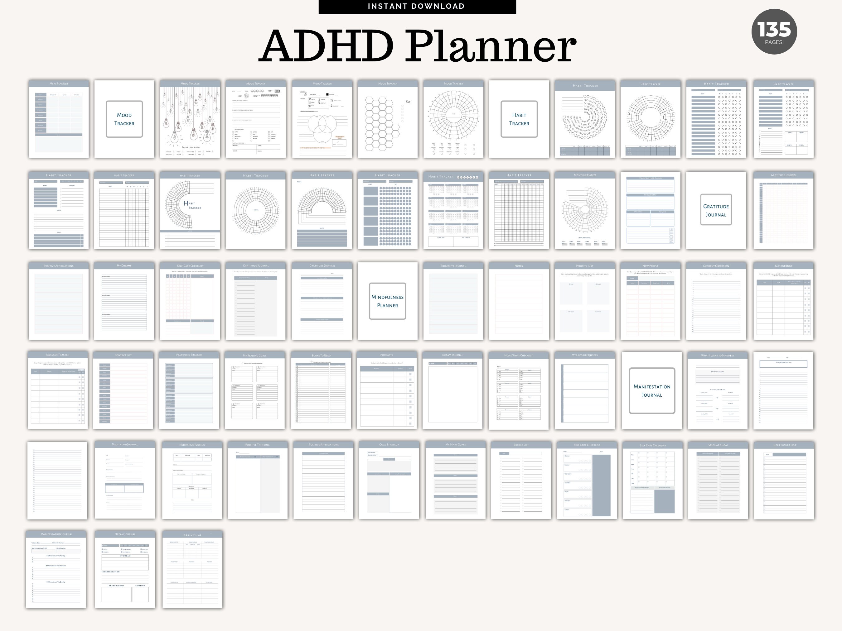 ADHD Planner, Adhd Goal Setting, Adhd Resources, Adhd Planner Adults ...