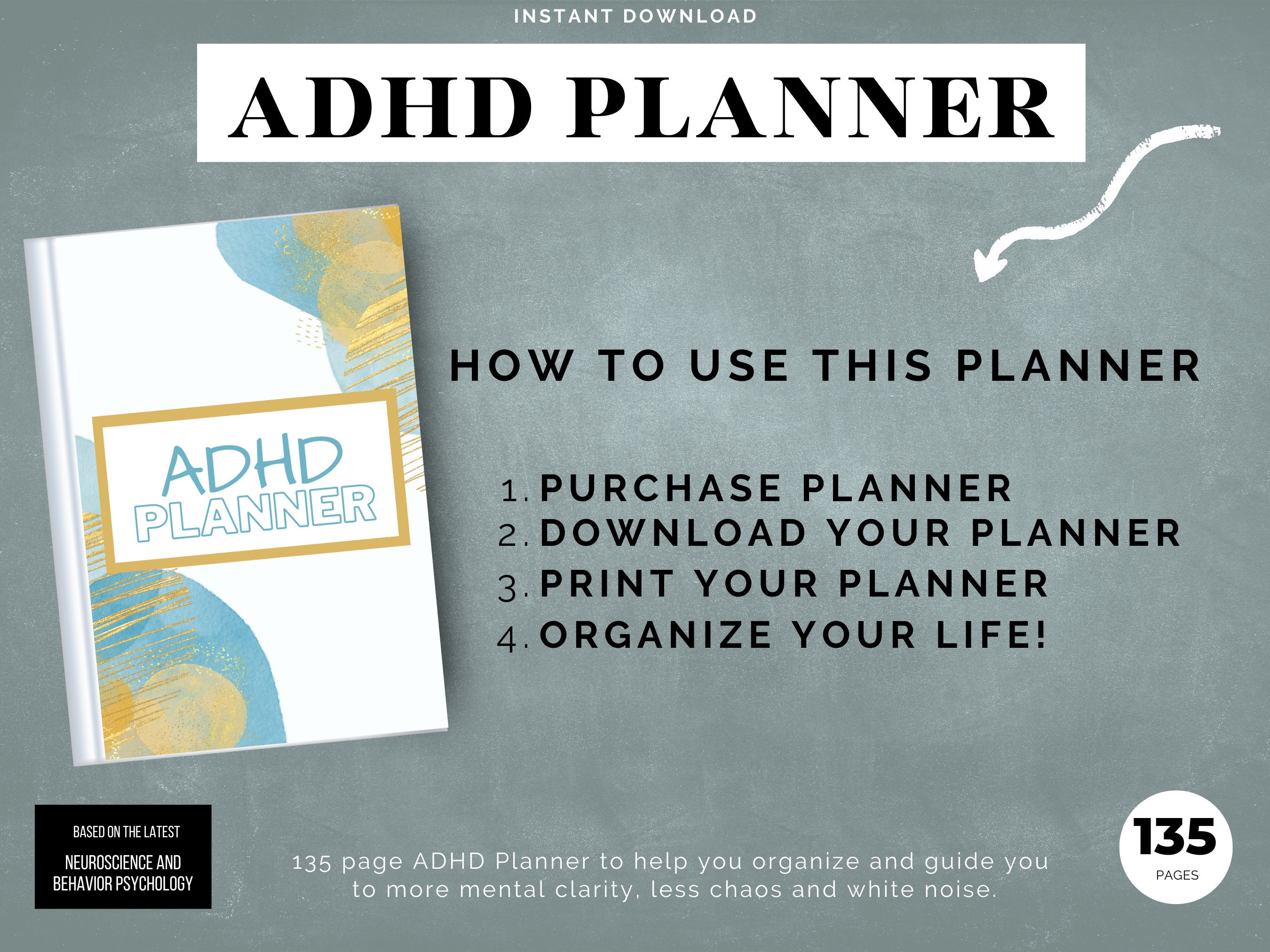 ADHD Planner, Adhd Planner Printable, ADHD, ADHD Digital Planner, Adhd ...