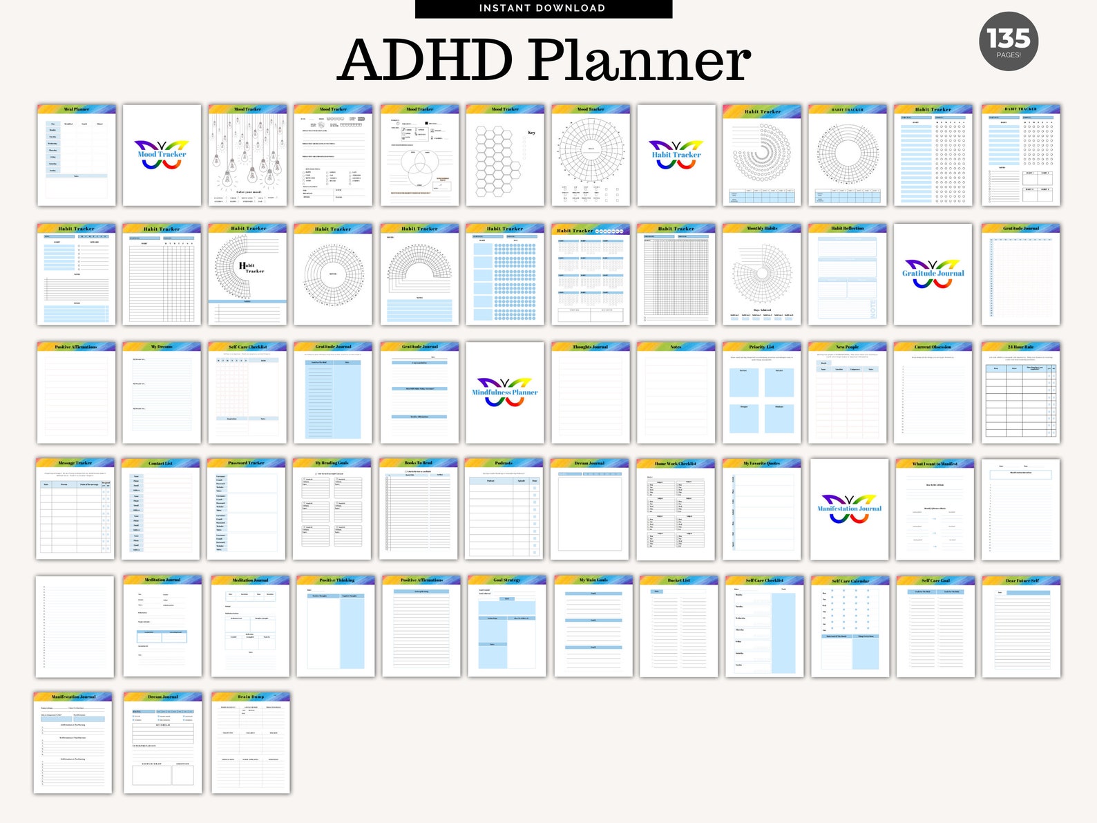 ADHD Planner, Adhd Planner Printable, ADHD, ADHD Digital Planner, Adhd ...