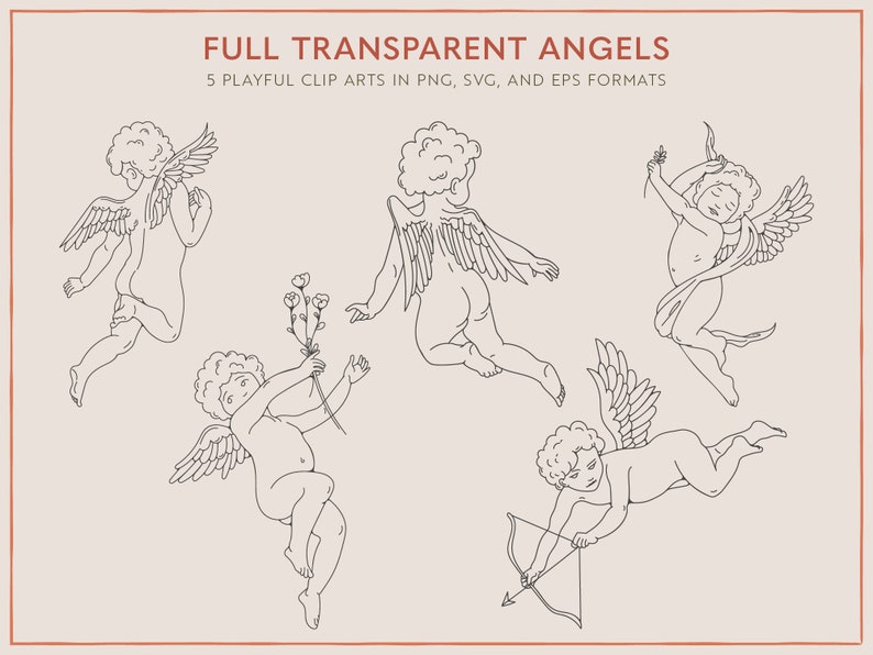 Cherubs Icons, Baby Angels Cliparts, SVGS Files, PNG Files - Etsy