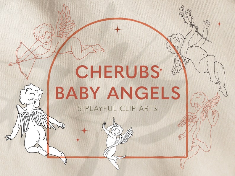 Cherubs Icons, Baby Angels Cliparts, SVGS Files, PNG Files - Etsy