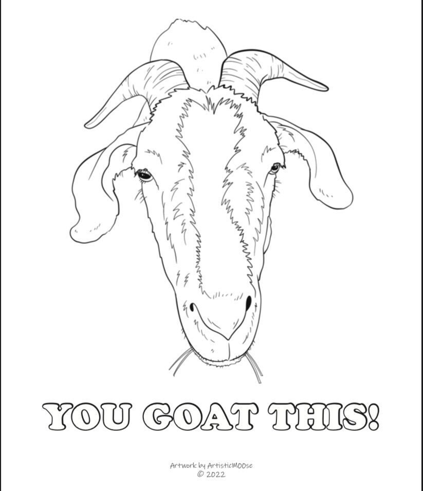 You Goat This! Coloring Page - Etsy