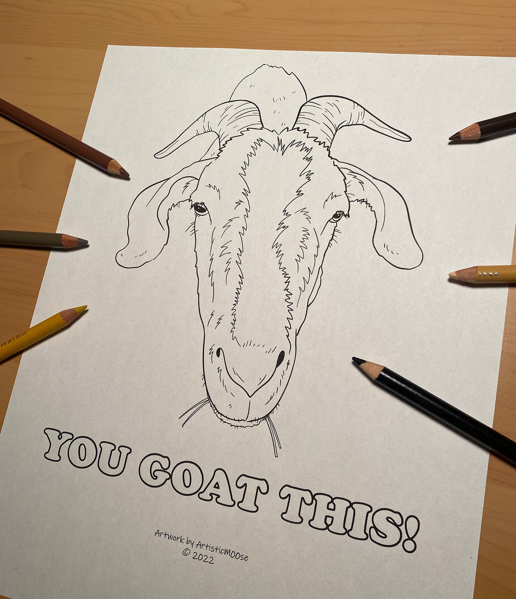 You Goat This! Coloring Page - Etsy