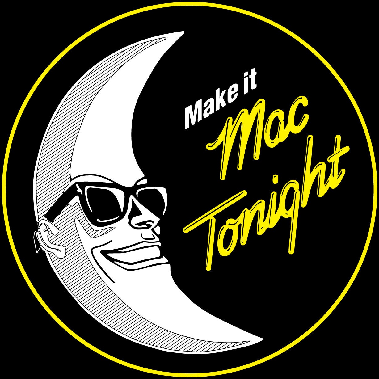 Mcdonald's Mac Tonight Black T-shirt Reprint (yellow and White Logo) - Etsy