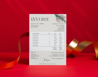 Invoice Editable Template Modern Small Business Invoice - Etsy