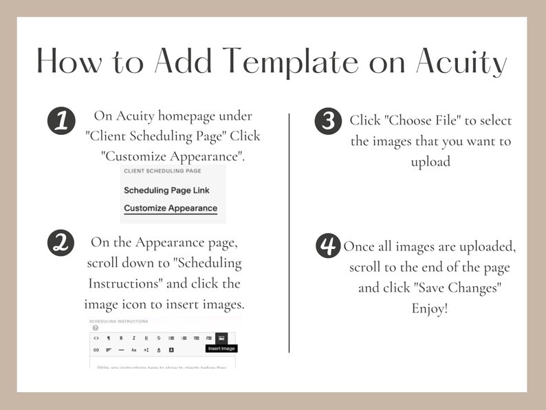 DIY Acuity Template Canva Acuity Minimal Acuity Acuity - Etsy