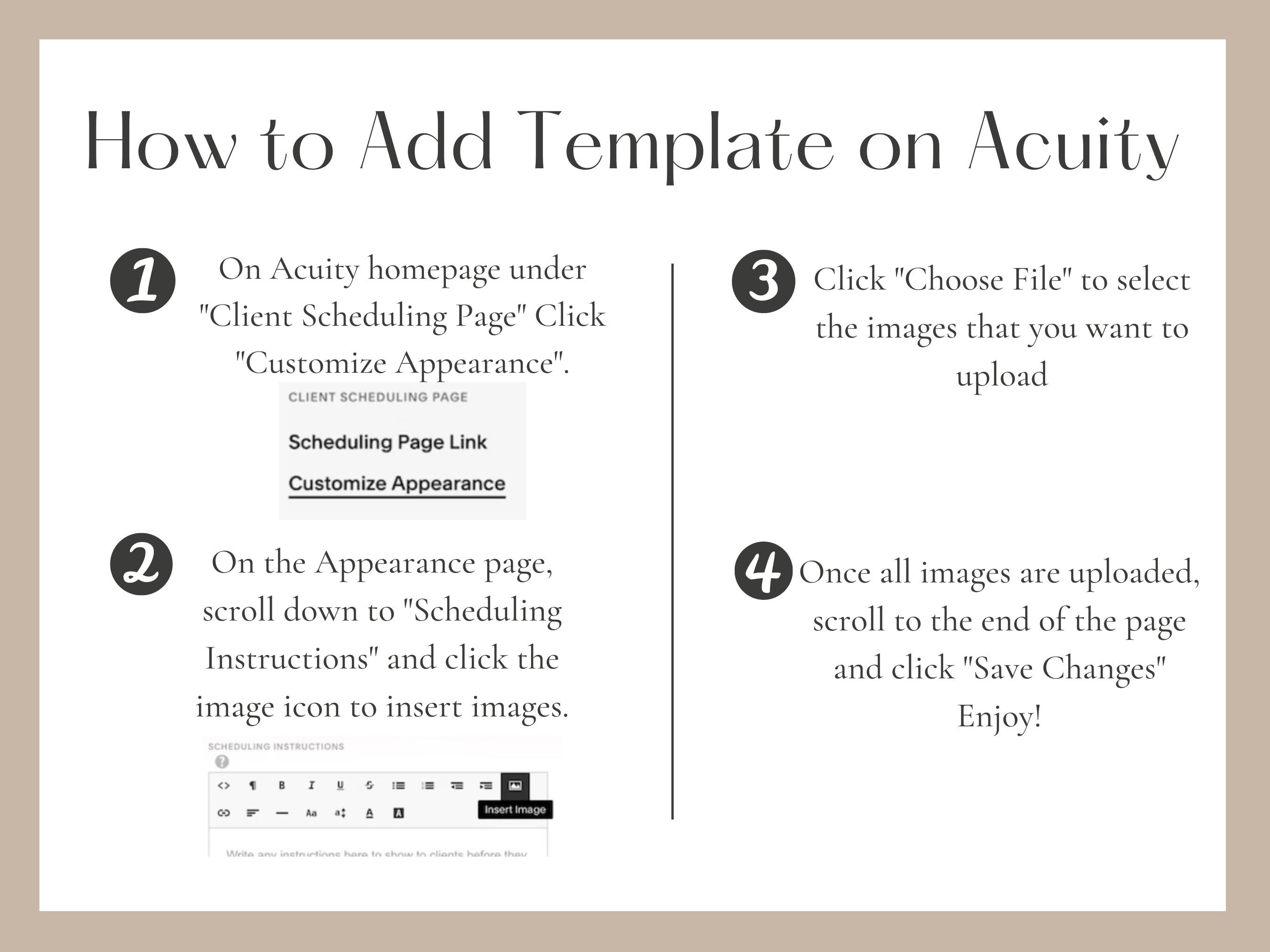 DIY Acuity Template Canva Acuity Minimal Acuity Acuity Schedule Lash ...