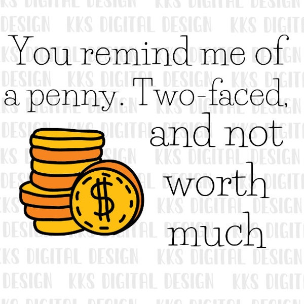 Two Faced Penny Png - Etsy UK