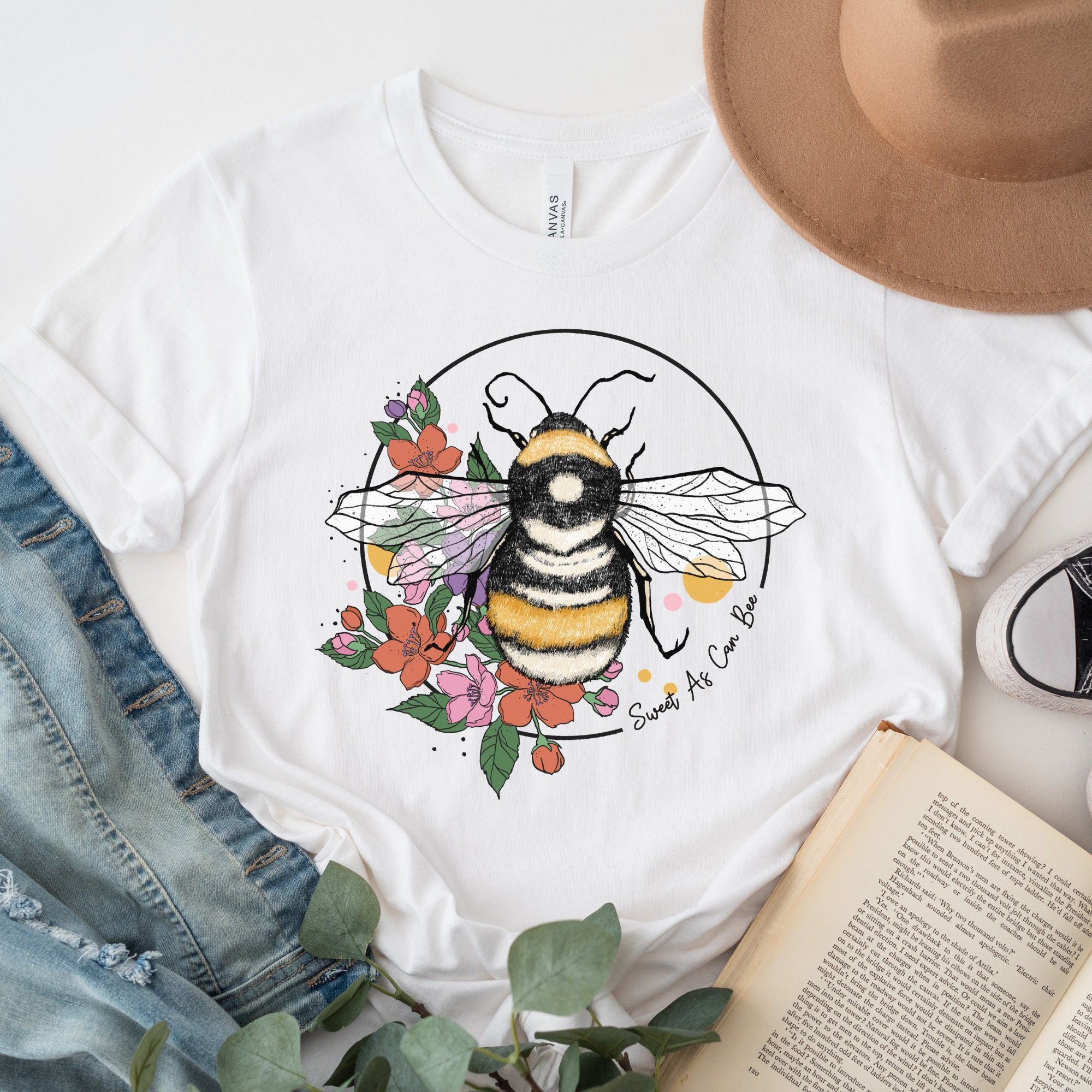 Sweet as Can Bee Shirt, Bee Lover Gift, Inspirational Top, Retro T ...
