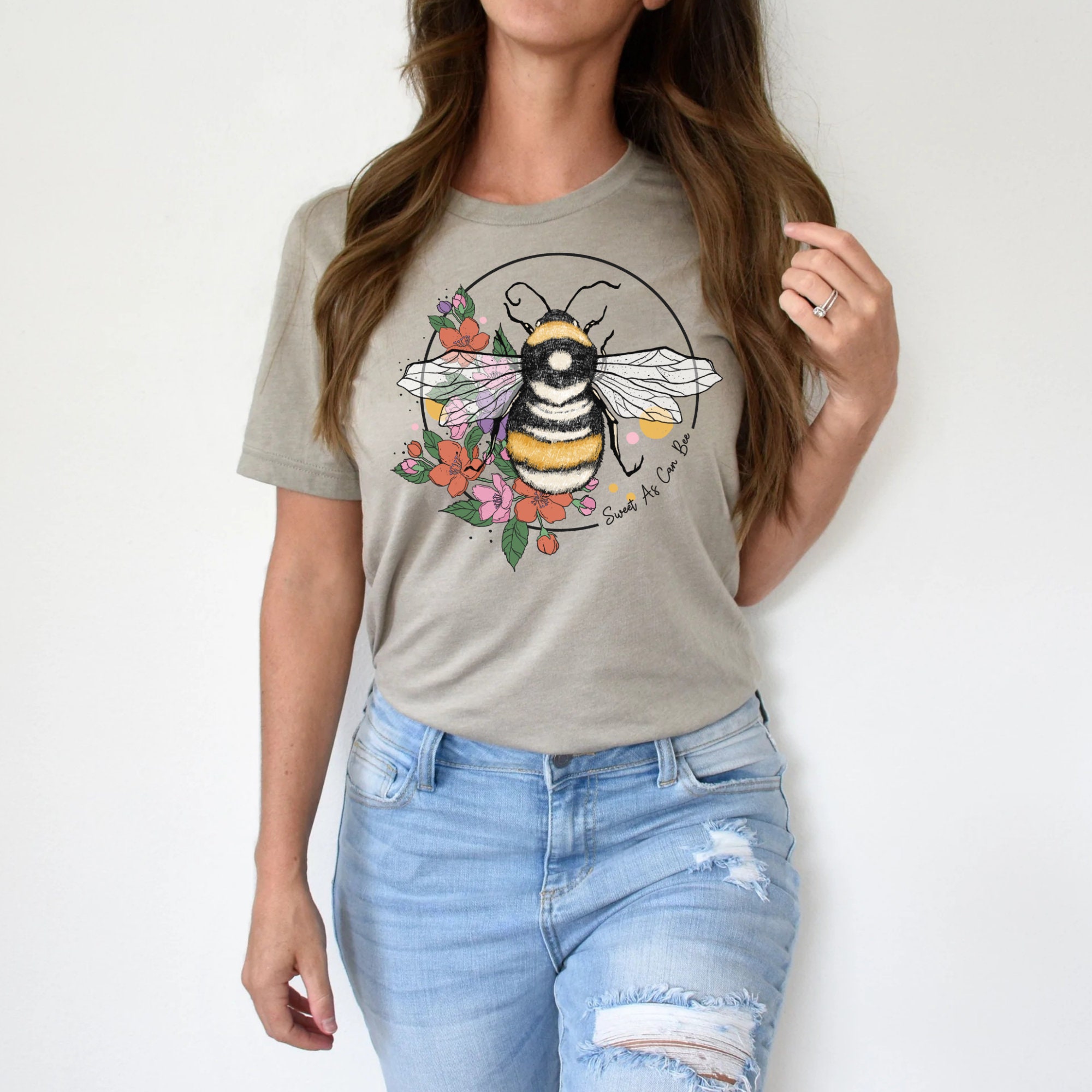 Sweet as Can Bee Shirt, Bee Lover Gift, Inspirational Top, Retro T ...
