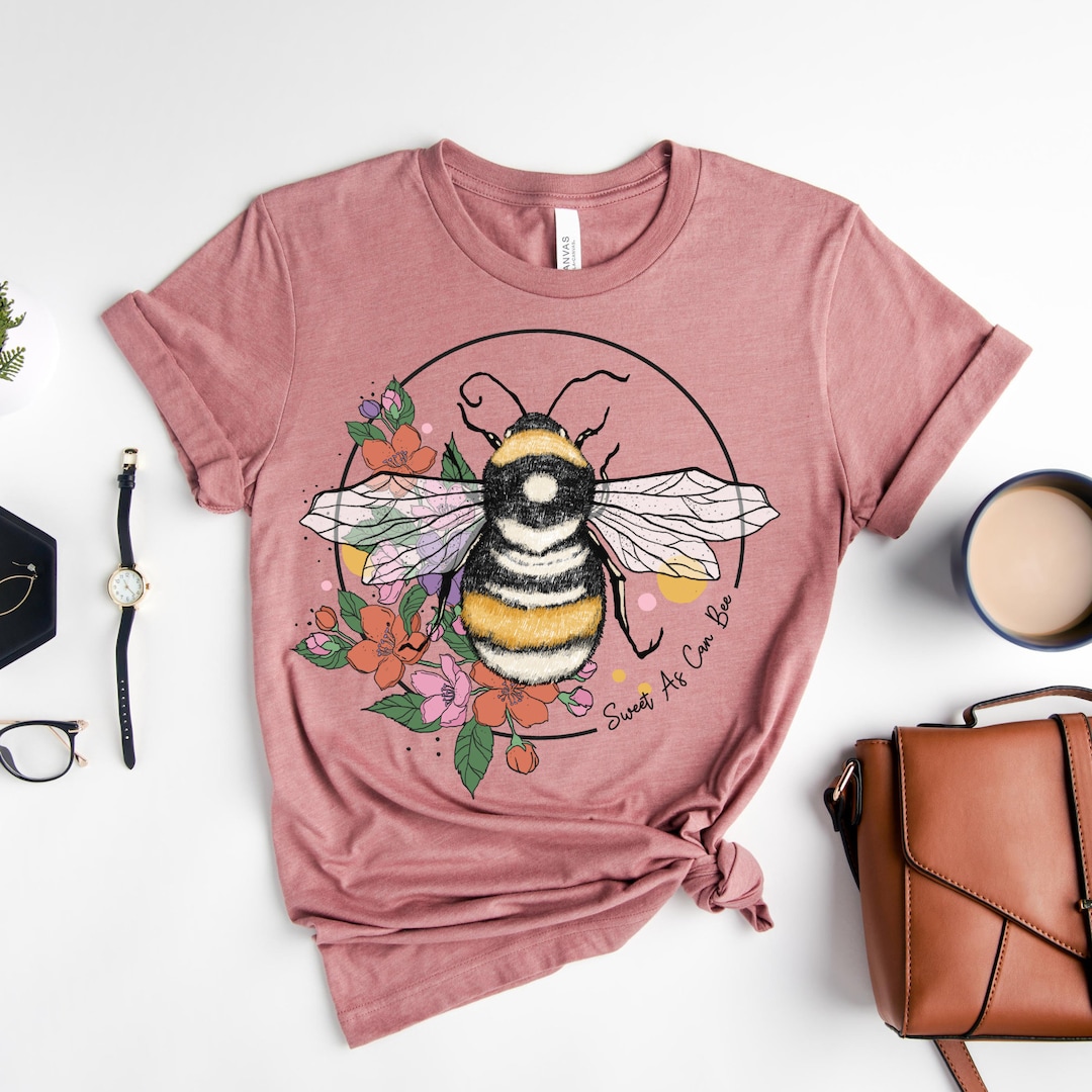 Sweet as Can Bee Shirt, Bee Lover Gift, Inspirational Top, Retro T ...