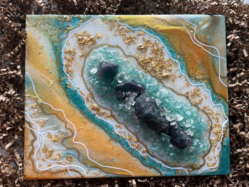 Ocean Island Geode Art - Etsy