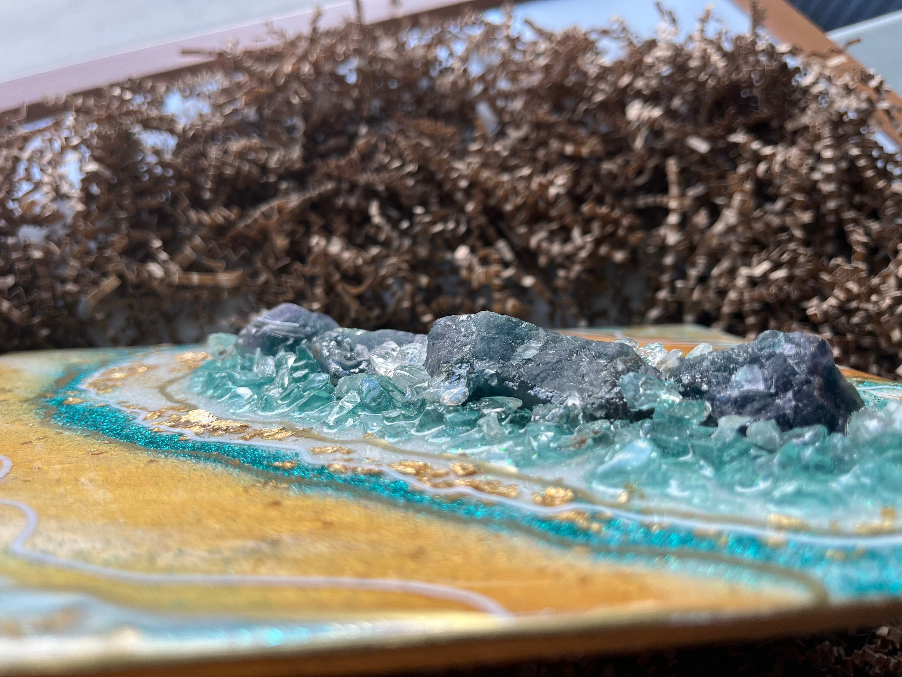 Ocean Island Geode Art - Etsy