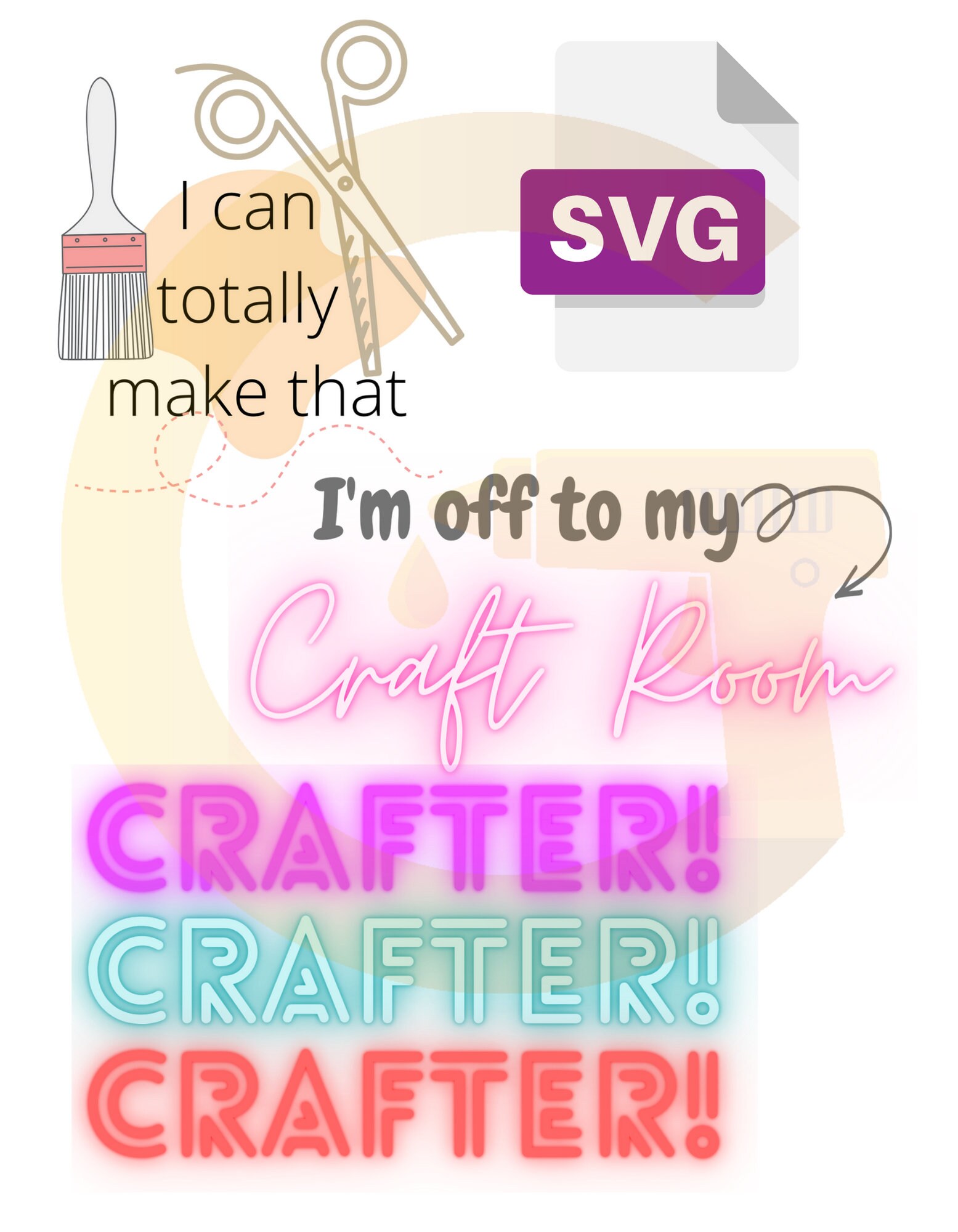 Crafting SVG Bundle, Crafters SVG, Crafters Quotes, Craft Room, Be ...