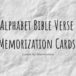 Colorful Alphabet Bible Verse Cards, Memorization, Flash Cards - Etsy