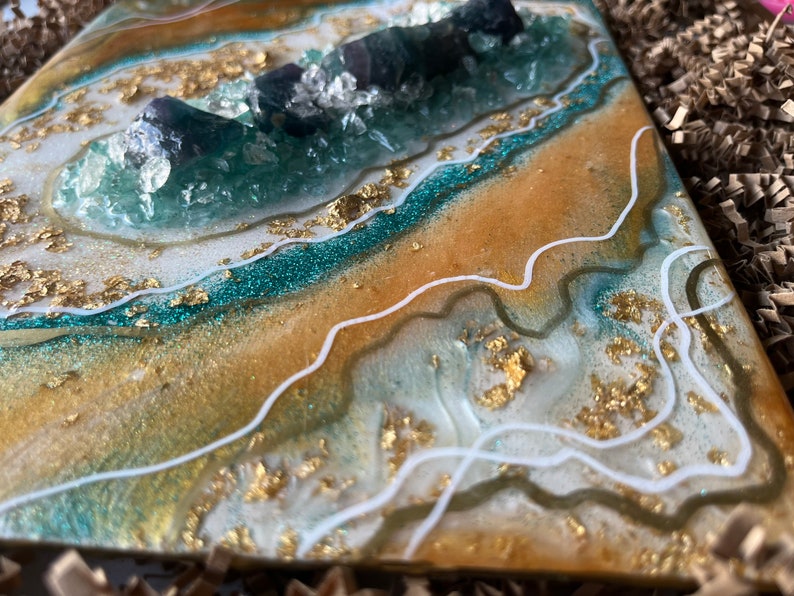 Ocean Island Geode Art - Etsy