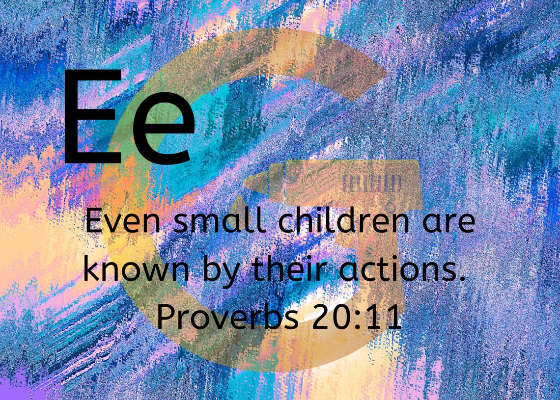 Colorful Alphabet Bible Verse Cards, Memorization, Flash Cards - Etsy