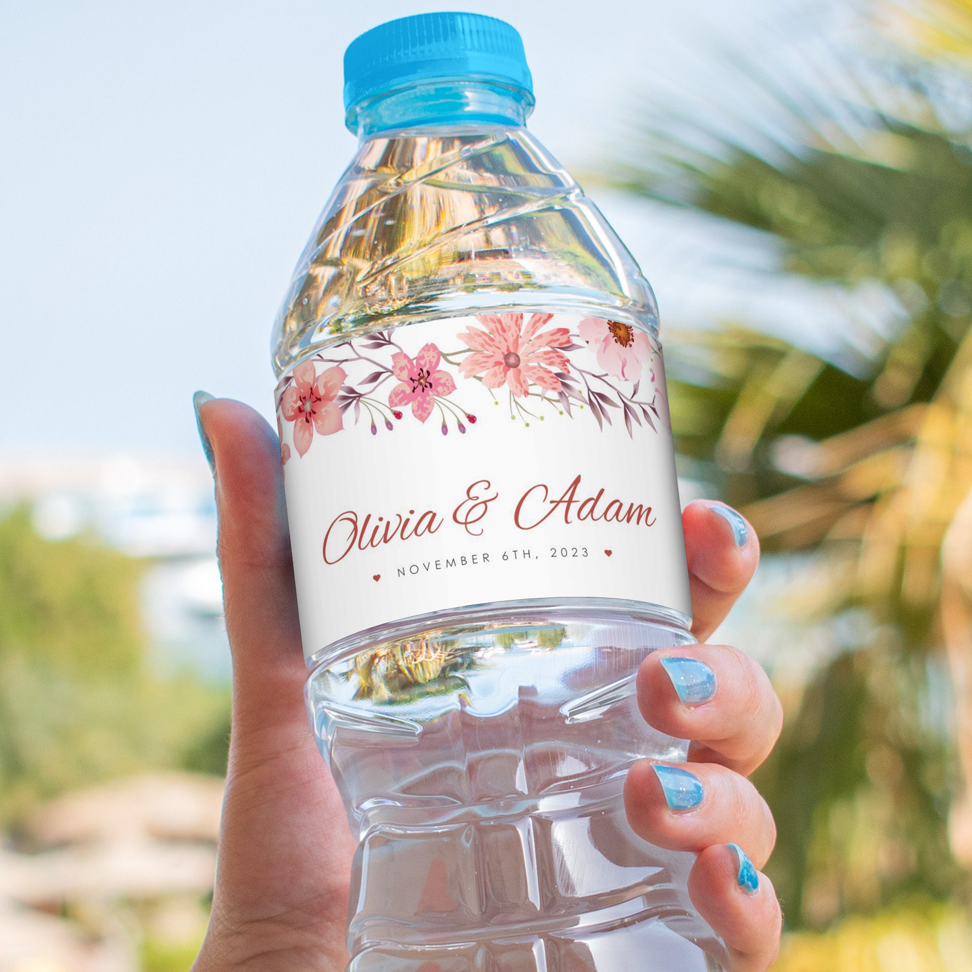 Wedding Water Bottle Labels, Wedding Favor Labels, Printable Water ...